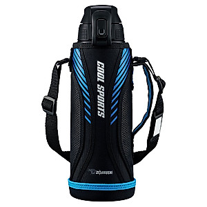 ZOJIRUSHI Water Bottle Straight drink Sports Type sutenresuku-rubotoru 1.0l Blue Black SD – bxl-fa10 – BB