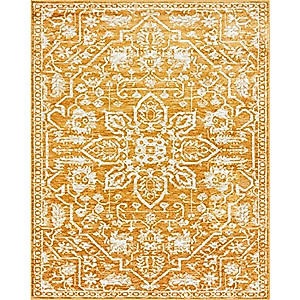 Well Woven Della Gold Vintage Medallion Pattern Area Rug 5x7 (5'3" x 7'2")