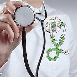 Nurse Stethoscope Enamel Pin Medical Doctor Nurse Stethoscope Brooches Christmas Gift (Pink-s)