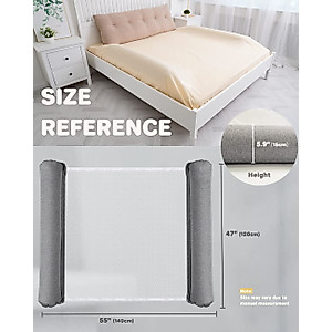 MBQMBSS Blow Up Bumpers for Kids Bed, 47"x55" Inflatable Travel Bed Rails for Toddlers, Portable Baby Bed Rail Guard for Hotel Vacation - 5.9'' Higher Bumper for More Security