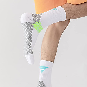 YWSLRC Mens Athletic Socks Elite Basketball Socks-Performance Thick Cushioned Sport Training Running Compression Crew Sock (Multicolor)