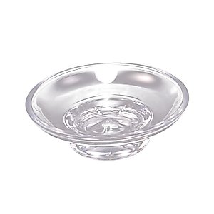COOLHIYA Box Vanity Soap Savers for Bar Soap Glass Dish Soap Dispenser Glass Container Terrarium Glass Soap Stand Round Tray Sink Tray Decor Bathroom Soap Container Crystal Soap Dish