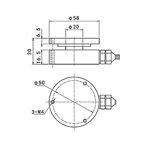 500kg Flat Membrane Box Load Cell Sensor Instantaneous Impact Force Measurement φ58