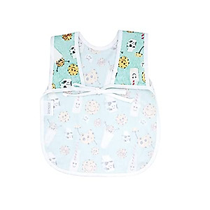 BapronBaby Cookies & Milk Bapron - Soft Waterproof Stain Resistant Bib - Machine Washable - 6m - 5yr - (Sz Baby/Toddler 6m-3T)