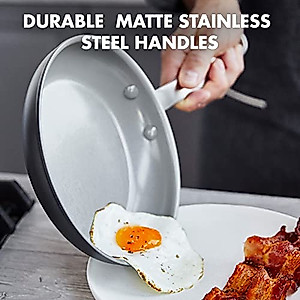 GreenPan Chatham Hard Anodized Healthy Ceramic Nonstick 10 Piece Cookware Pots and Pans Set, PFAS-Free, Dishwasher Safe, Oven Safe, Gray