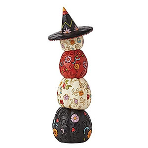 Enesco Jim Shore Heartwood Creek Stacked Day of Dead Pumpkins Figurine, 9.06 Inch, Multicolor
