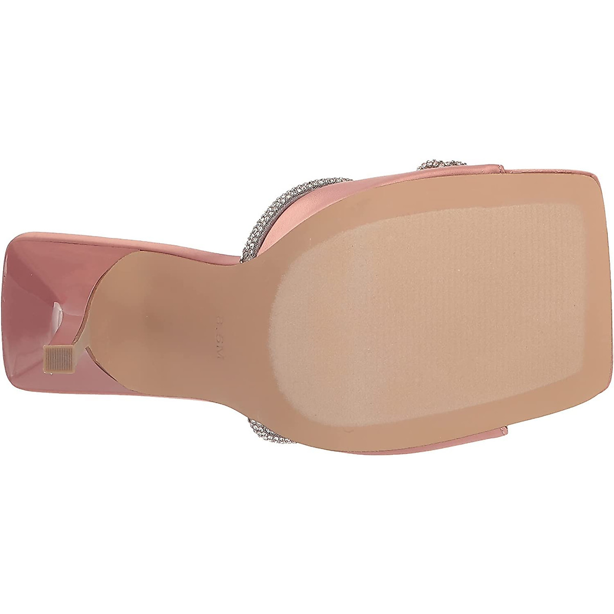 Steve Madden Women's Embellish Heeled Sandal, Blush Satin, 7