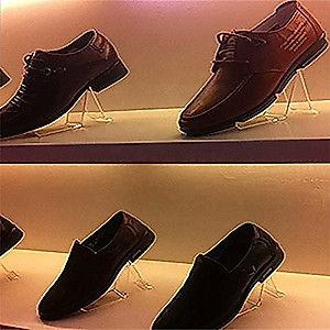 Wresty 2 Pair/4 Pcs Acrylic Shoe Store Display Stands Clear Sandal Display Stands High Heel Display Rack Holder for Home Shopping Malls