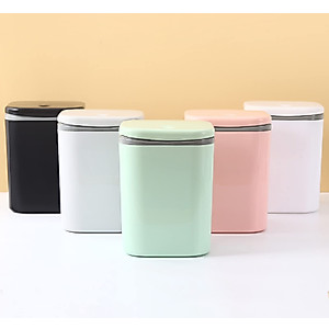 Hommp 0.5 Gallon Tiny Countertop Trash Can, Mini Desktop Garbage Can with Push-Button, Black