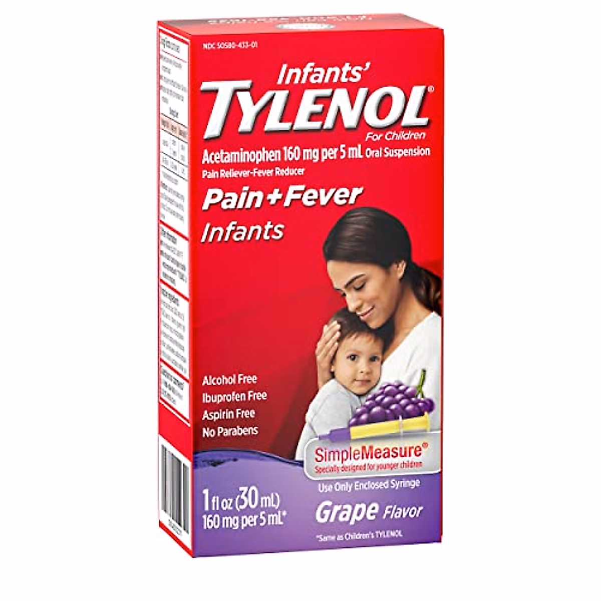 Tylenol Infants Acetaminophen Liquid Medicine, Grape, 1 fl. oz
