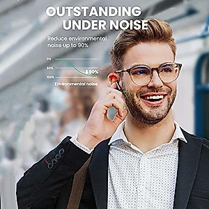 UGREEN HiTune T1 Wireless Earbuds with 4 Microphones, HiFi Stereo Bluetooth Earphones with Deep Bass Mode, ENC Noise Cancelling for Clear Calls, Touch Control, IPX5 Waterproof, 24H Playtime, Black