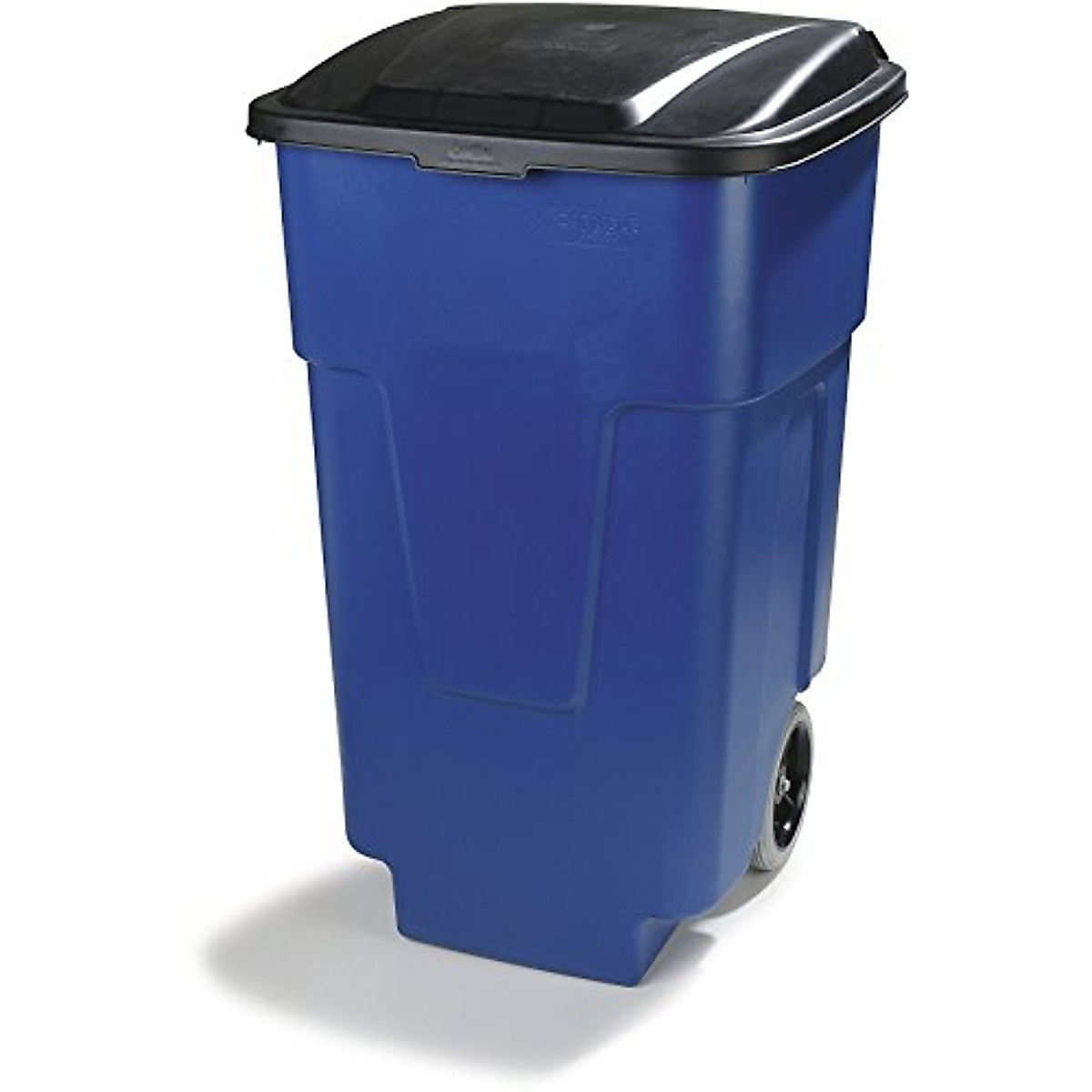 Carlisle FoodService Products 34505014 Commercial Square Rollout Bin with Hinged Lid, 50 Gallon, Blue (Pack of 2)