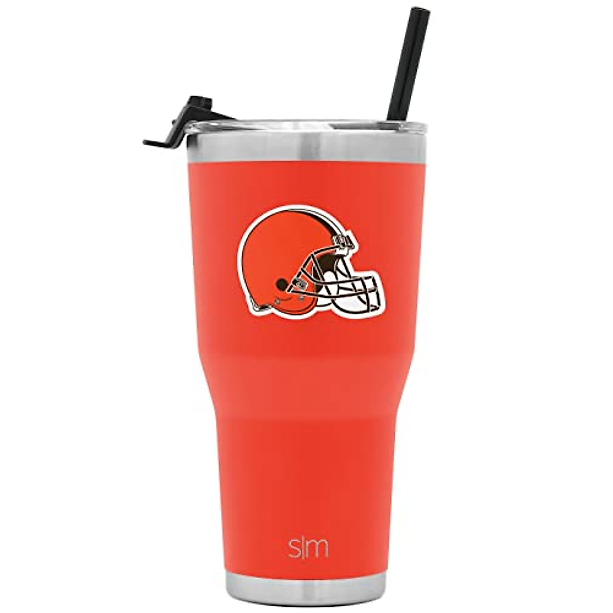 Simple Modern Officially Licensed NFL Cleveland Browns Tumbler with Straw and Flip Lid | Insulated Stainless Steel 30oz Thermos | Cruiser Collection | Cleveland Browns