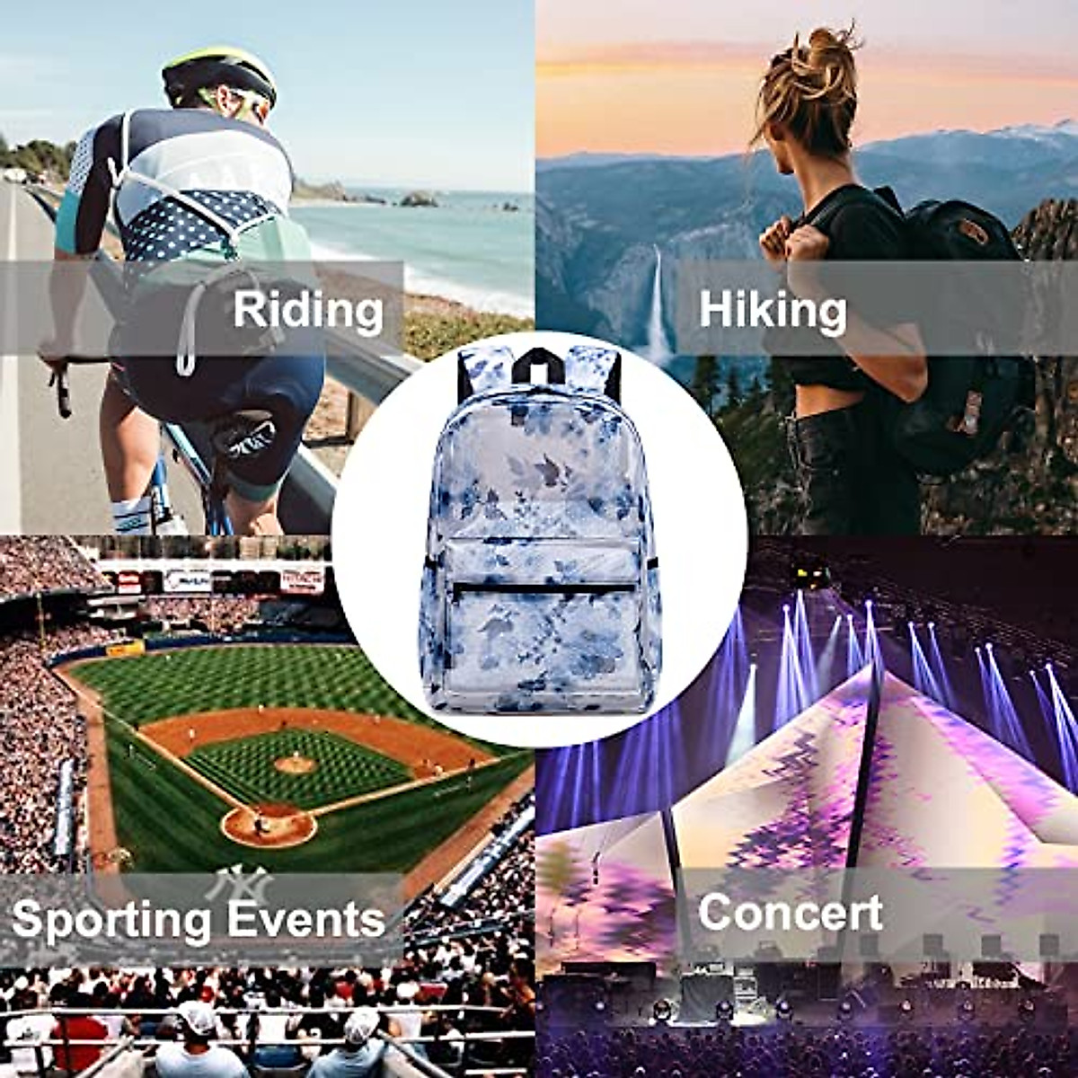 CAMTOP Mesh Backpack for Girls Kids Semi-Transparent See Through Sturdy Bookbag Casual Daypack for School Beach Swim Work Gym