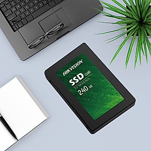 Hikvision SSD C100 240G SATA 2.5" 6G/S Internal Solid State Drive, Read Speed up to 550MB/sec, Compatible with Laptop and PC Desktops(Black)