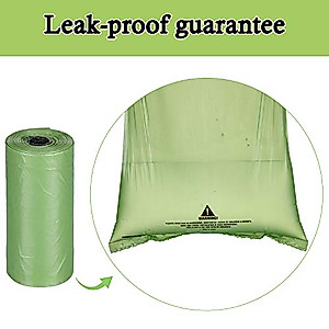 2 Pieces Dog Poop Waste Bag Holder Dispenser with LED Flashlight and 2 Rolls Dog Poop Waste Bags Leak-Proof Dog Waste Bags (Blue)