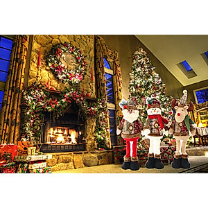 GIANTHONG Snowman Reindeer Santa Claus Christmas Decorations Figurine Christmas Ornament Standing Home Decorations Doll