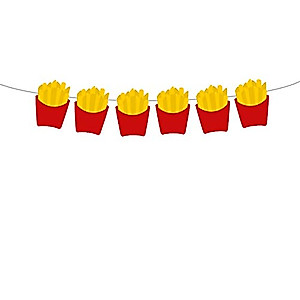 4.75" Tall FRENCH FRIES Garland, French Fries Banner, French Fries Birthday, Fast Food Birthday, Fast Food Photo Prop, French Fries Birthday Decorations, French Fries Party Supplies