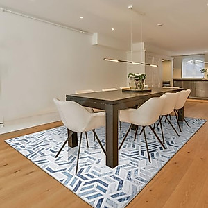 DECOMALL Coronado 8x10ft Area Rugs, Modern Geometric Faux Cowhide Patchwork Rug, Machine Washable Non Slip Carpet for Living Room Bedroom Dinning Room,8x10ft Multi