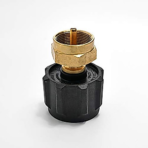 XYS MNS Safest QCC1 Black Propane Regulator Valve, Outdoor Grill Fittings, Suitable for All 1 Pound cylinders, 100% Solid Brass Fittings.