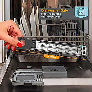 Candy Thermometer Deep Fry/Jam/Sugar/Syrup/Jelly Thermometer with Hanging Hook Cooking Thermometer Food Thermometer Quick Reference Temperature & Pot Clip