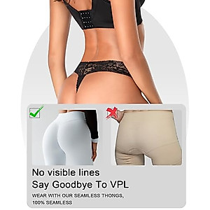 OLIKEME Womens Thongs, Low Rise Seamless Thong Panties No Show Breathable Lace Thongs for Women 10 Pack (Black, XX-Large)