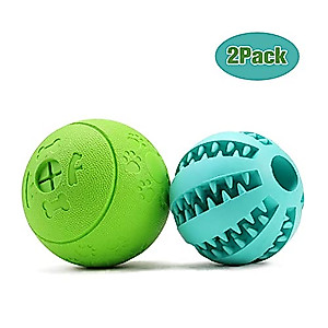 HIPPIH Dog Puzzle Toy 2 Pack, Interactive Dog Toys for Treat Dispensing, Durable Puppy Toys for Teething Small Dogs, Dog Treat Ball for Teeth/Slow Feeder/IQ Training/Playing
