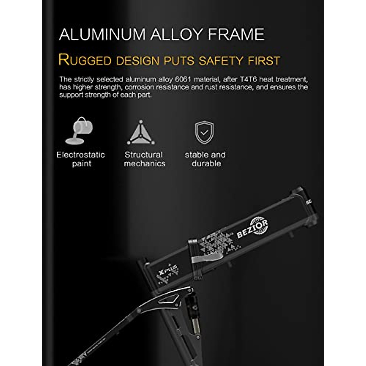 Bezior X PLUS Electric Bike for Adults, Foldable 26"x4.0 Fat Tire Electric Bicycle, 1500w Motor 48V 17.5Ah Removable Lithium Battery, Up to 25 MPH, Shimano 27-Speed Gear and Dual Shock Absorber Ebikes