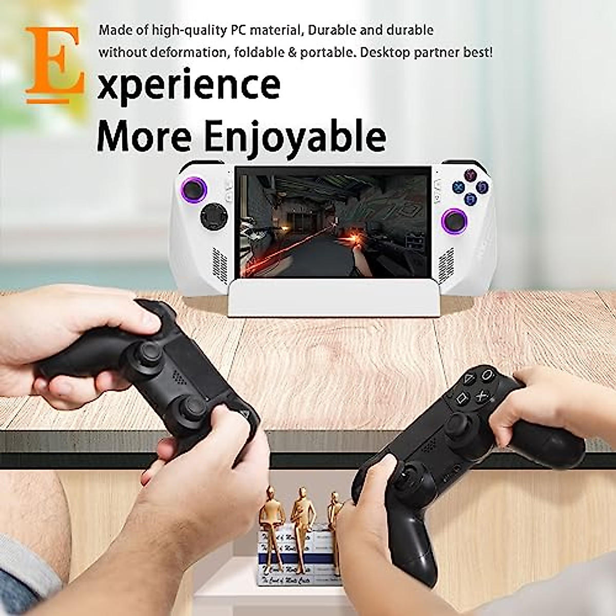 Miimall Compatible for ROG Ally Kickstand, Multi-Angle Adjustable Asus Ally Kickstand with Anti-Slip Pads Foldable&Portable Stand Base/Holder/Kickstand for Asus ROG Ally Handheld 2023 Accessories