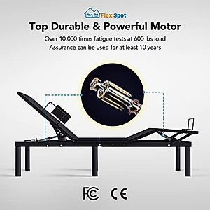 FLEXISPOT S3 Adjustable Bed Frame Base Queen, Wireless, 5 Minutes Quick Assembly, Zero Clearance, Zero Gravity, Whisper Quiet Durable Motor, Mattress Holder, Anti Snore, Best Gift for Family