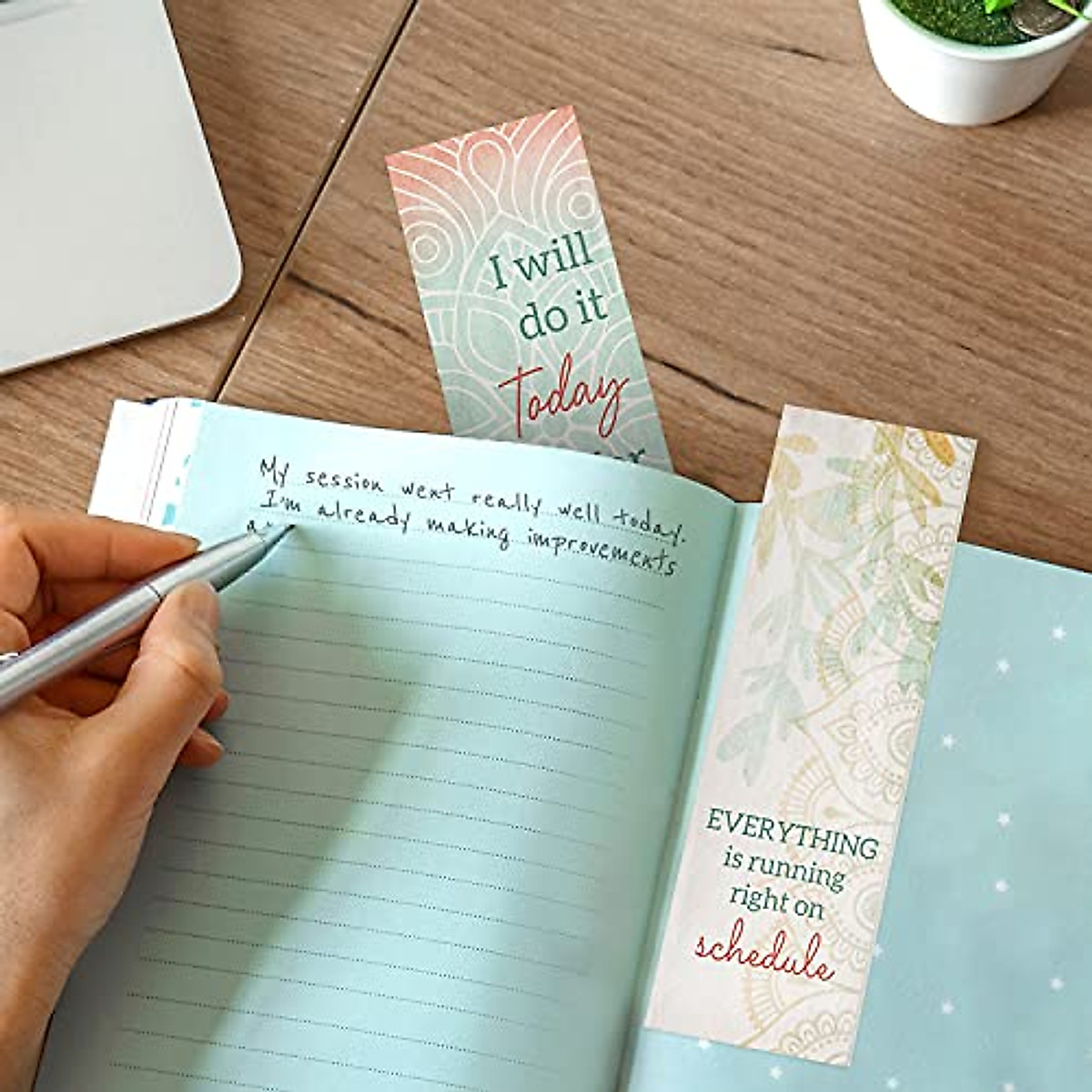 Motivational Bookmarks / 2" x 6" Paper Bookmark Assortment/Bulk Set of 24 Uplifting Quotemarks