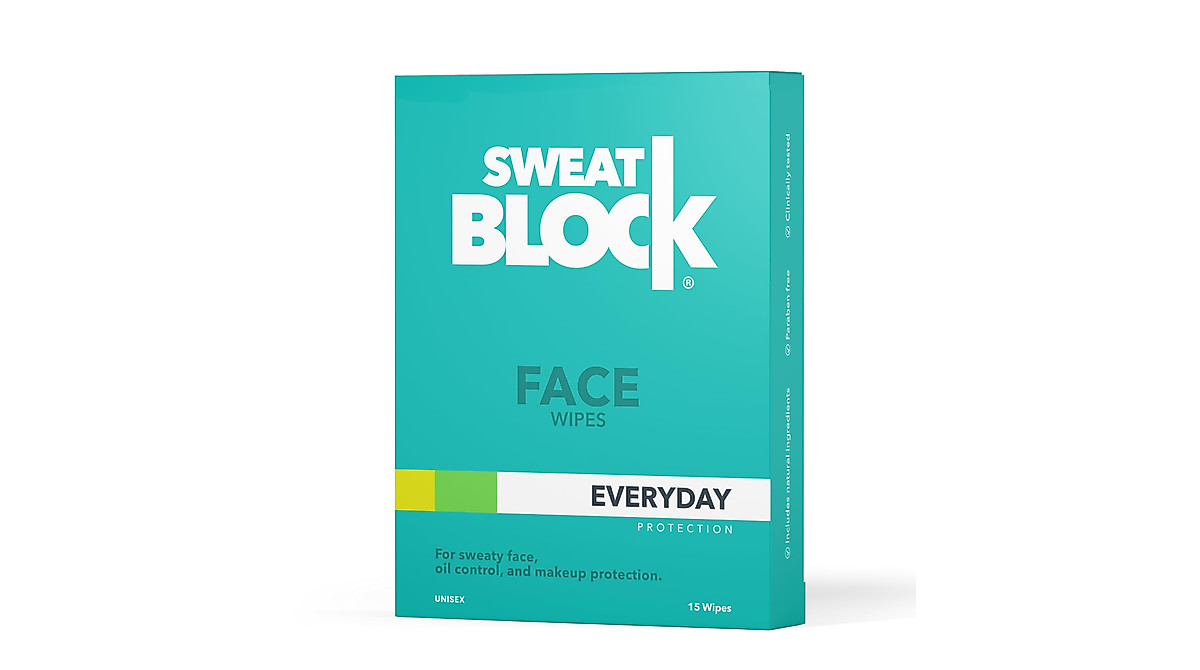 SweatBlock Antiperspirant Face Wipes - Control Shine