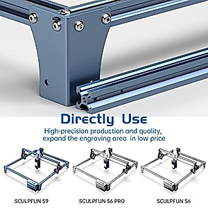 SCULPFUN S9 Large Area Expansion Kit for Extension to 410 x 950mm, Meet Larger Engraving Cutting Needs (Not for S10)