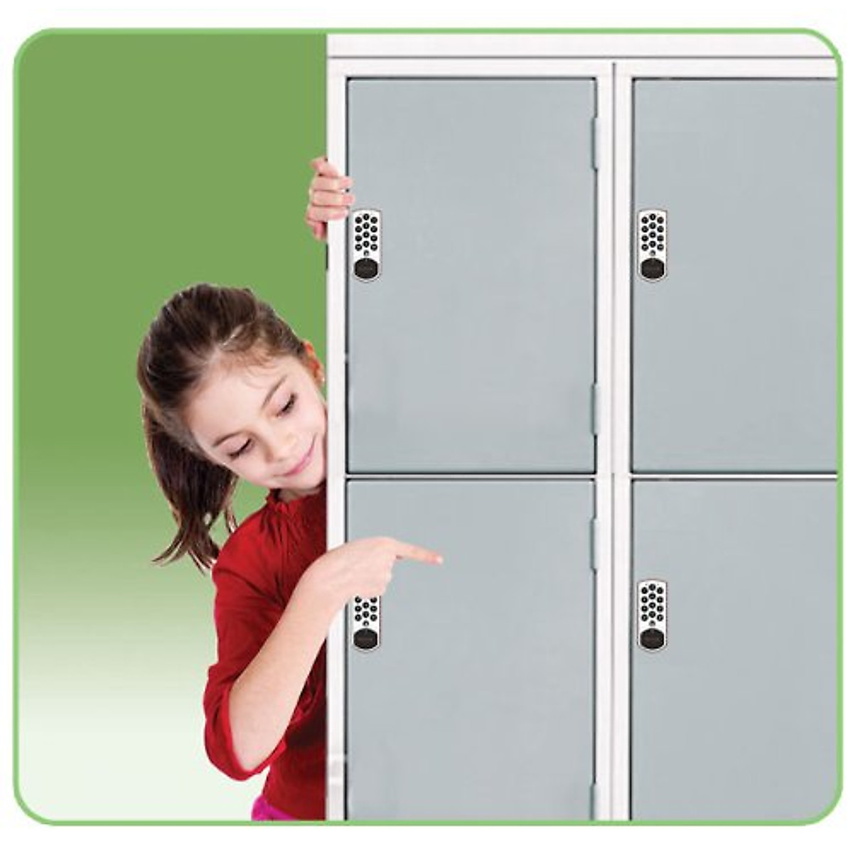 FJM Security Products Combi-Cam E, 7910-K10, Electronic Cabinet Lock, Black Finish, Small