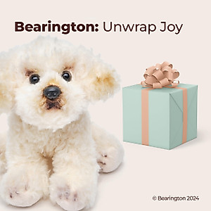 Bearington White Dog Stuffed Animal 6.5 In - Puppy Stuffed Animals - Plush Dog Toys For Kids Poodle Labradoodle Plushies That Look Real