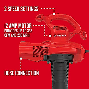 CRAFTSMAN Leaf Blower, Electric, 12-Amp (CMEBL700)