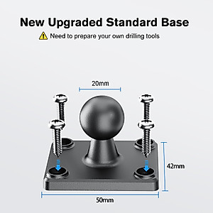 OHLPRO Car Tablet Holder - Heavy Duty Drill Base, Compatible with iPad Samsung Tab 5"-13" Tablet and Phone, Car Tablet Mount for Truck/Business Vehicle/Desktop/Wall, etc.