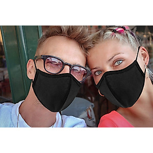 comfso 5-Pack 3-Layer Extra Large Face Masks For Big Face Women Men with Adjustable Ear Loops Reusable and Washable Dust proof (XL/X-Large Size)