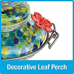 Nature's Way Bird Products GHF7 Hand Blown Illuminated Top Fill Hummingbird Feeder