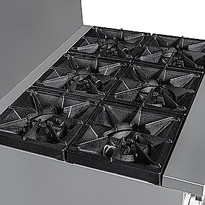 KoolMore KM-CR36-LP 36 in. 6 Burner Commercial Liquid Propane Range with Oven