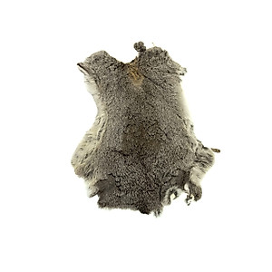 SLC Genuine Earth Tone Rabbit Pelt for Décor & Crafts, Single Genuine Fur Hides