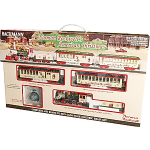 Bachmann Trains - Norman Rockwell's American Christmas Ready To Run Electric Train Set - On30 Scale - Runs on HO Track