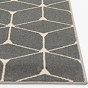 LOOMAKNOTI Tecopa Shamid 8' x 10' Grey Geometric Indoor/Outdoor Area Rug