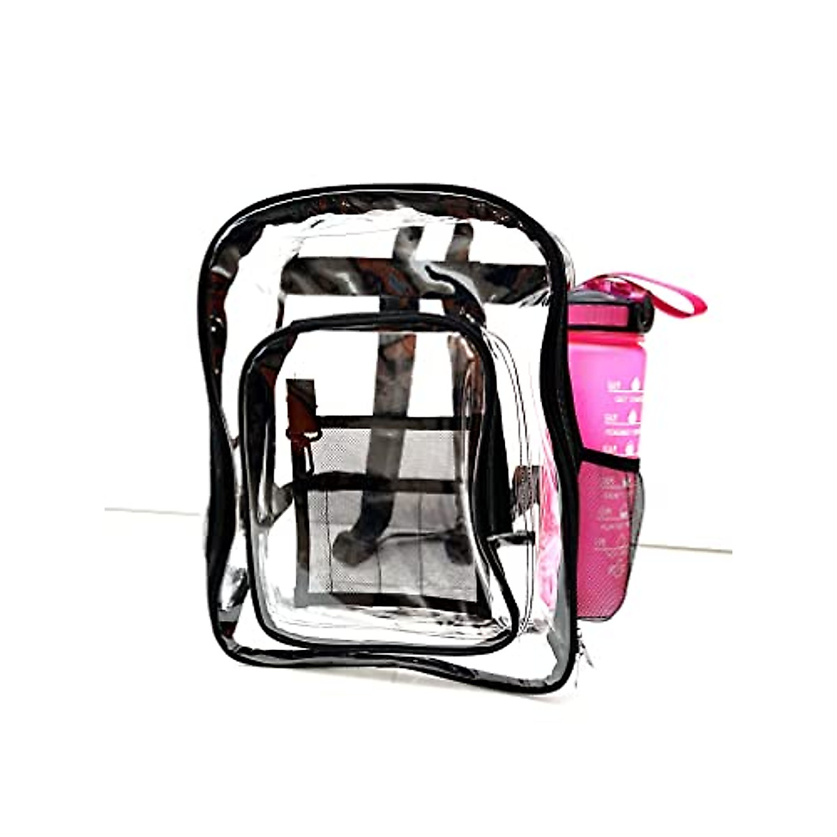 DV- Black-Clear Backpack | Heavy Duty | Clear PVC | Transparent Backpacks | Easy to use as a Bookbags