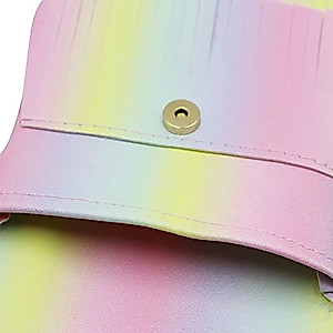 ZGMYC Cat Tassel Shoulder Bag for Girls Kids Cute Rainbow Small Coin Purse Crossbody Satchel (4.9'' x 5.3'')