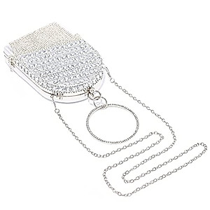 Yokawe Women's Crystals Evening Bag Sparkling Rhinestone Clutch Purses Tassel Crossbody Bags Wedding Party Prom Cocktail Handbags