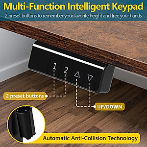 Adjustable Height Computer Workstation - Electric Lifting Sit Stand Desk, Rising Computer Table That Raises Up and Down for Home Office