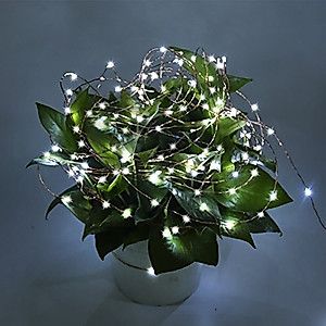 SOLARMKS Solar String Lights, 2 Pack 100 LED Solar Fairy Lights Waterproof Outdoor String Lights 33ft Copper Wire Lights for Patio Lawn Garden Gate Yard Party Wedding Christmas Decoration,Cool White