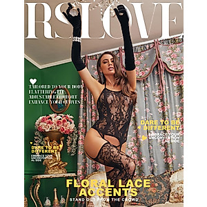 RSLOVE Women Fishnet Bodystocking Attached Stockings Sexy Lingerie Crotchless Bodysuit One Piece Babydoll One Size Black