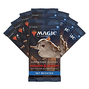Magic: The Gathering Commander Legends: Battle for Baldur’s Gate Bundle | 8 Set Boosters + Accessories